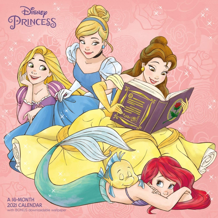 Disney Princess New Monthly Wall Calendar 2021 YouLoveIt