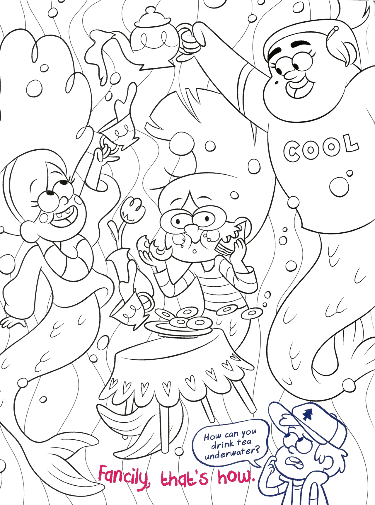 gravity falls dipper and mabel coloring pages