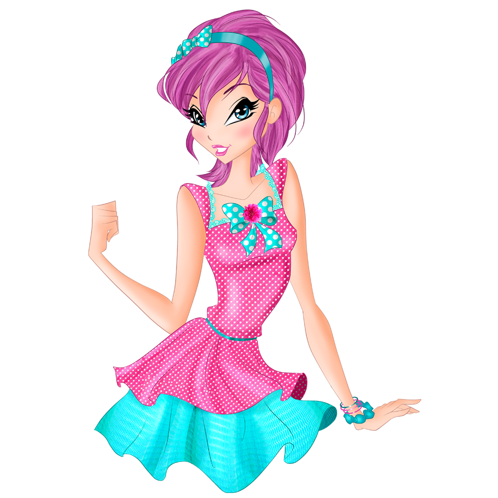 World of Winx new pictures: Chef Chic fashion - Winx in dotted dresses ...