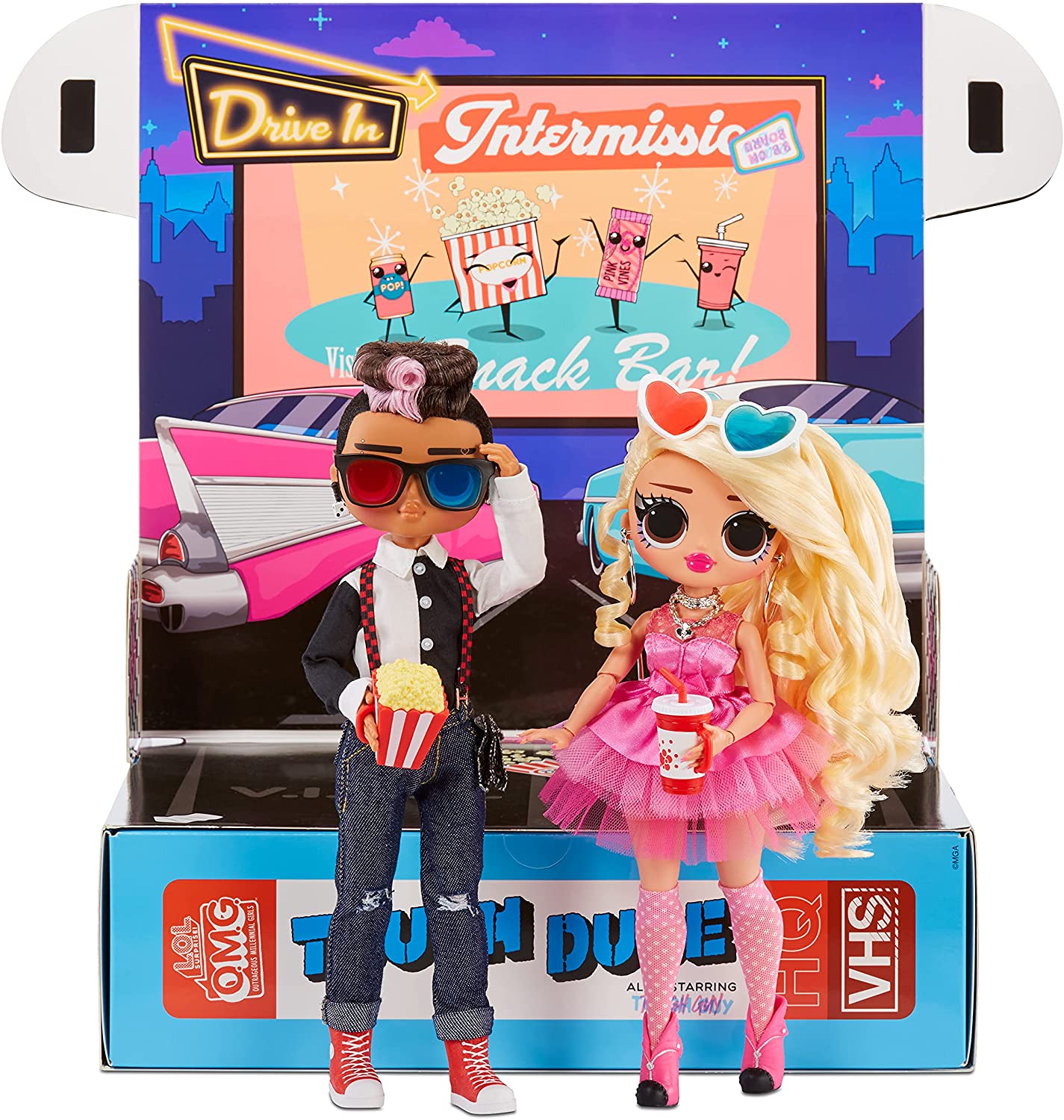 LOL OMG Movie Magic 2-pack dolls set with Tough Dude and Pink Chick ...