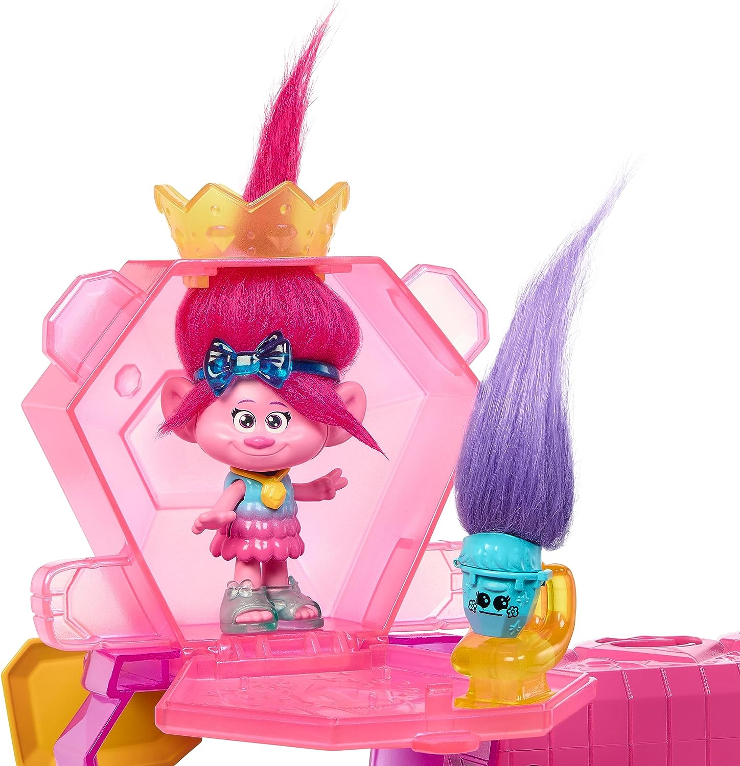 Trolls Band Together Mount Rageous Playset with Queen Poppy small doll ...