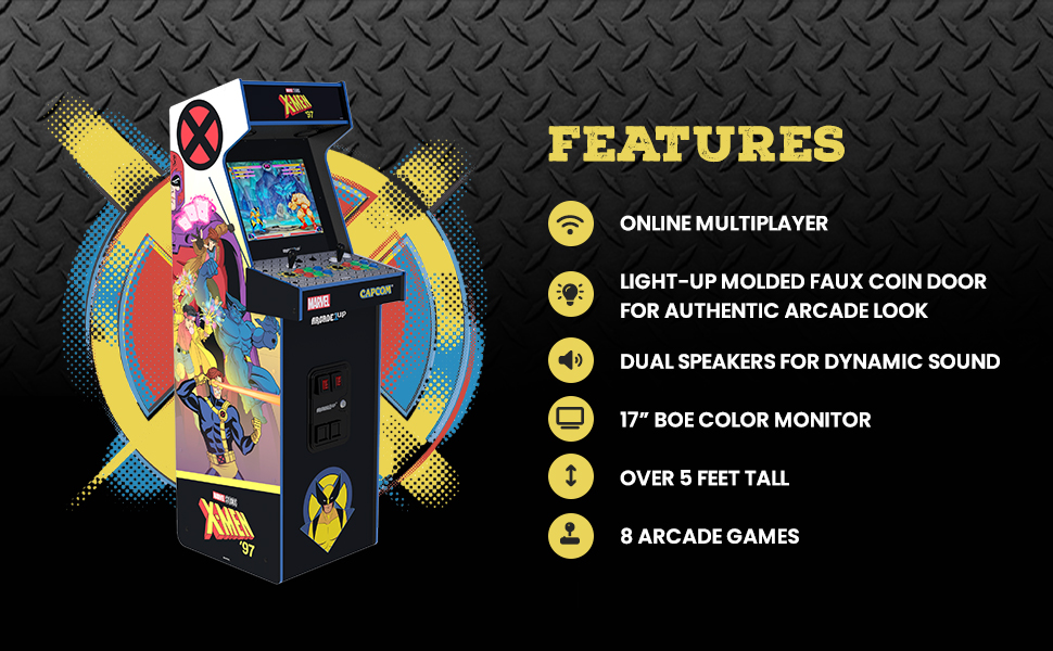 Arcade1Up Marvel Vs Capcom 2 X-Men ‘97 Edition Deluxe Arcade Machine - YouLoveIt.com