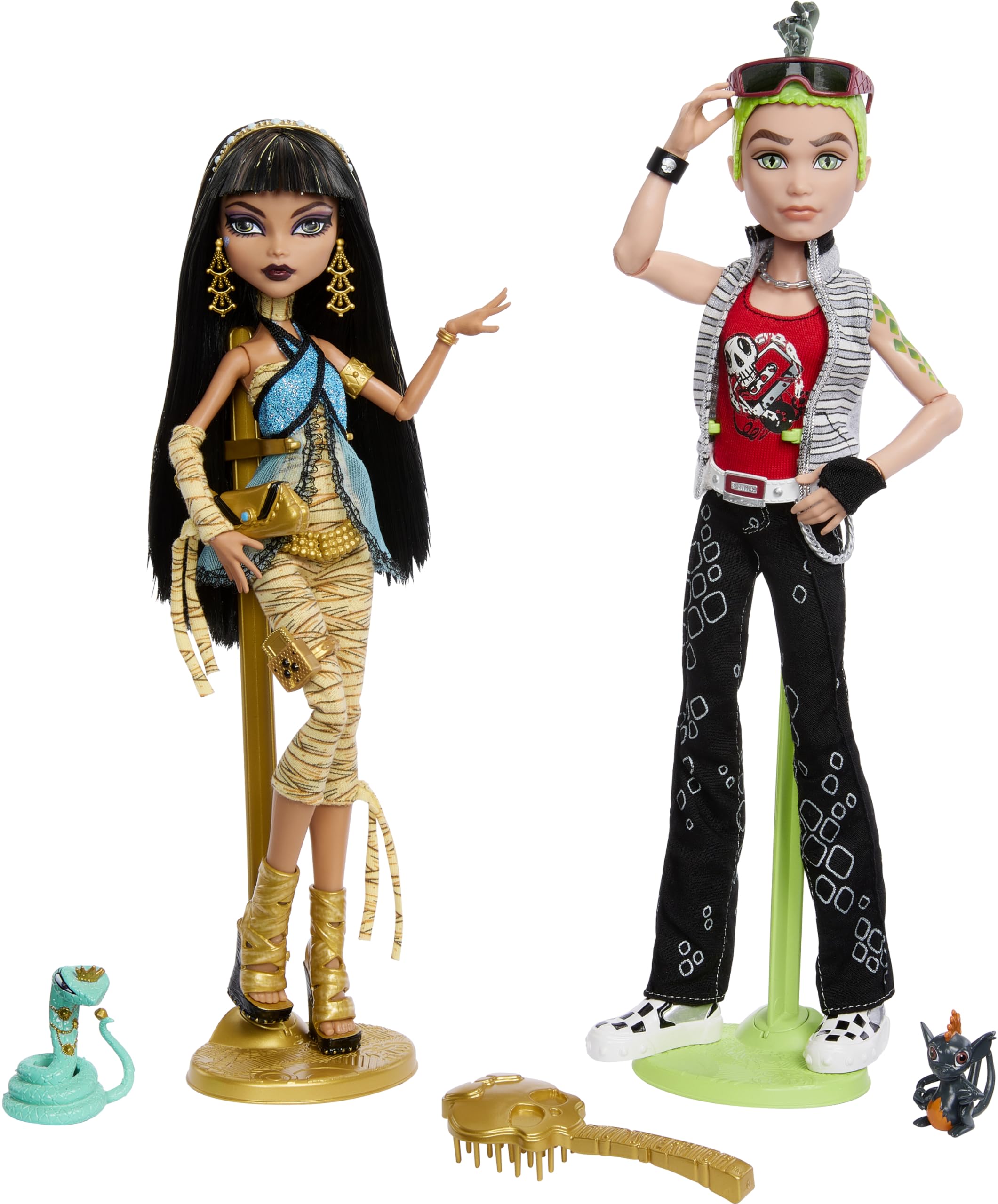 Monster High Creeproduction Cleo de Nile and Deuce Gorgon 2 pack dolls ...