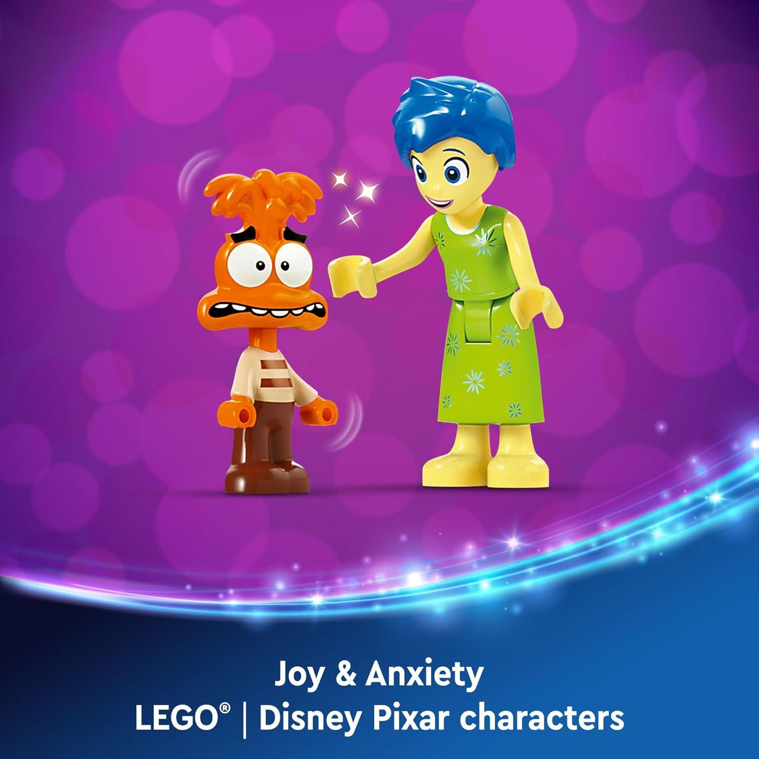 LEGO Disney Inside Out 2 Mood Cubes with Joy and Anxiety figures ...