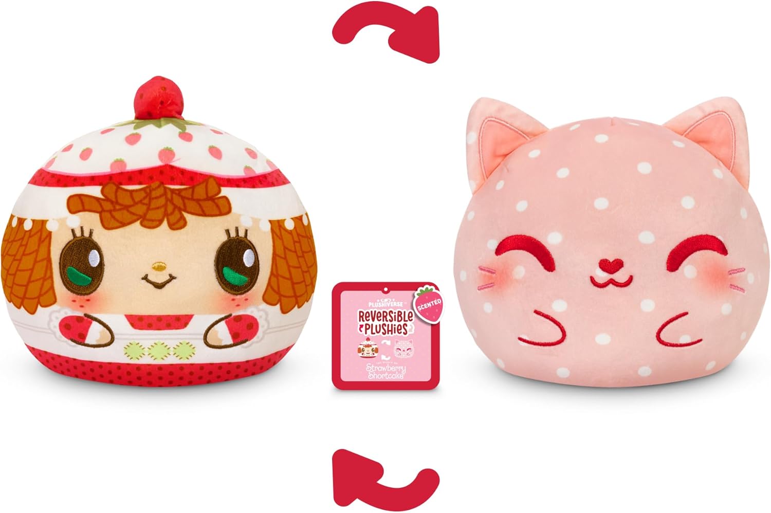 Teeturtle Strawberry Shortcake scented Reversible Plushes - YouLoveIt.com