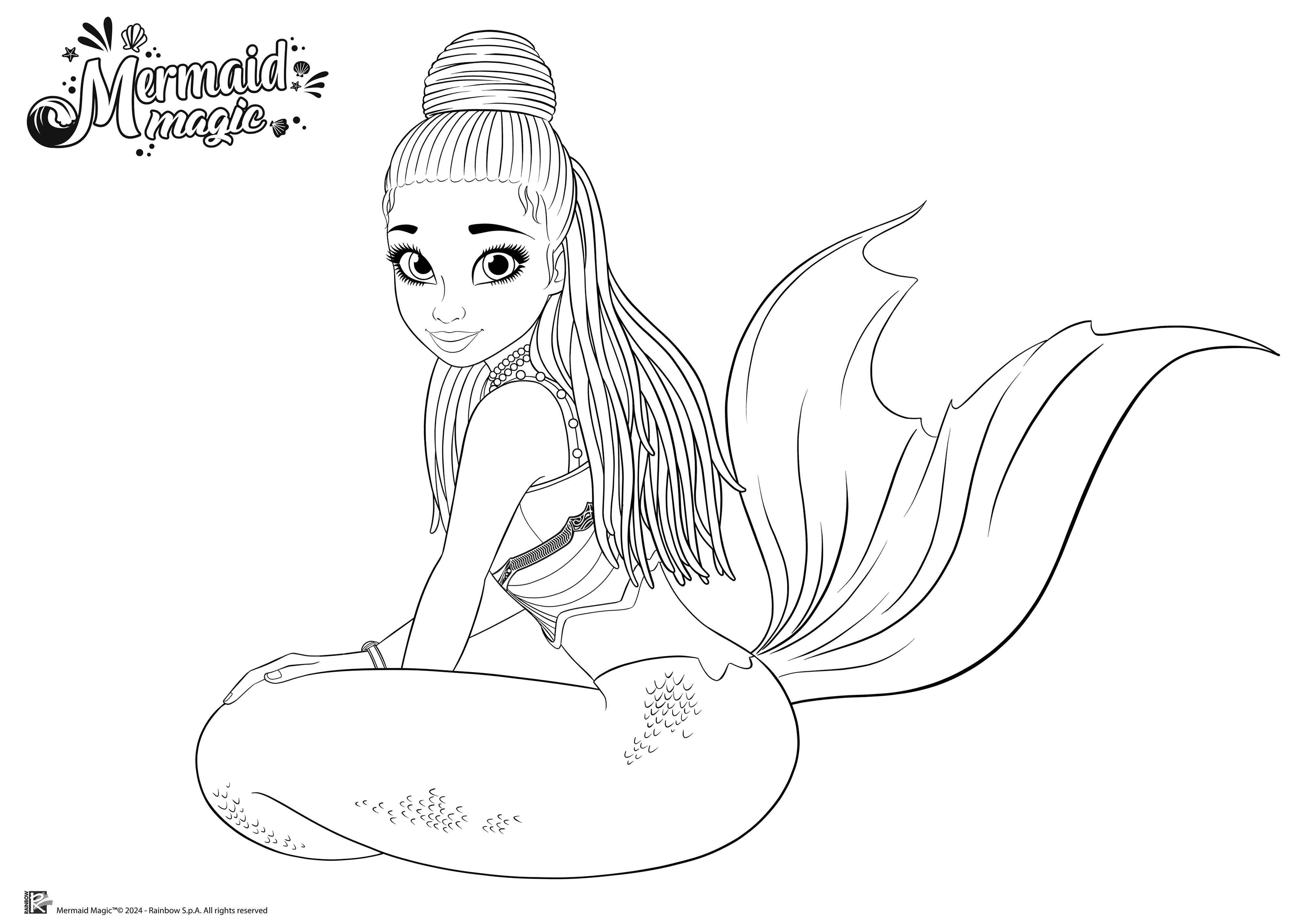 mermaid sisters coloring pages