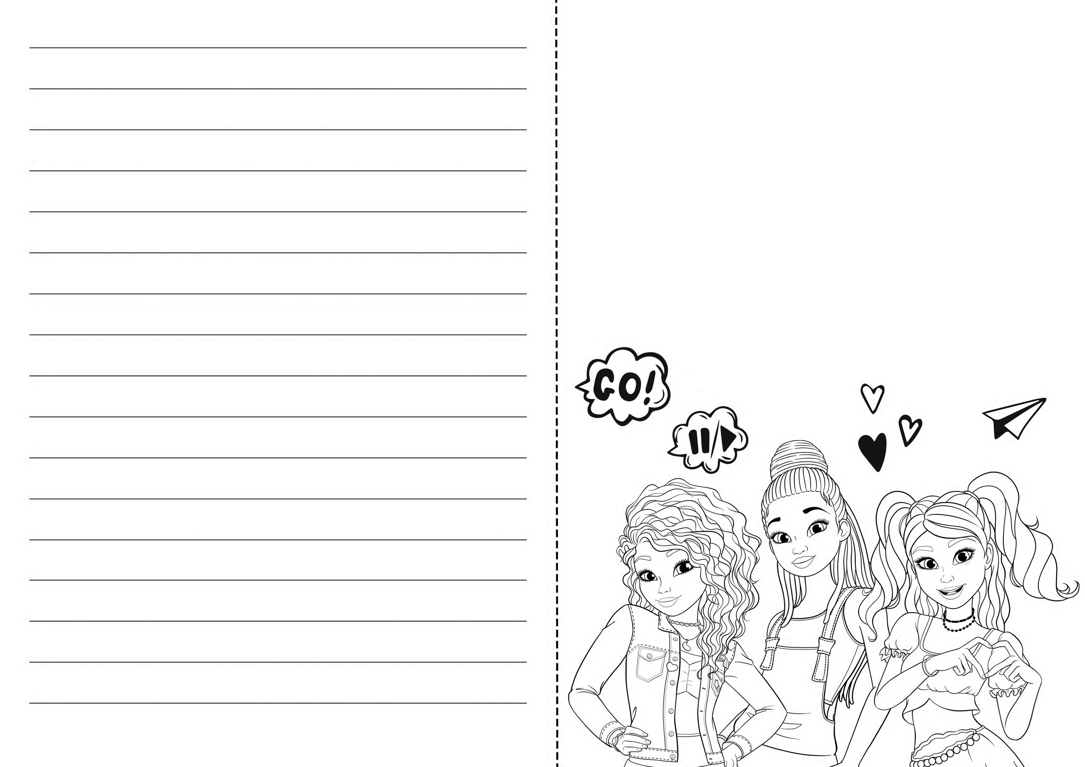 mermaid magic coloring page printable