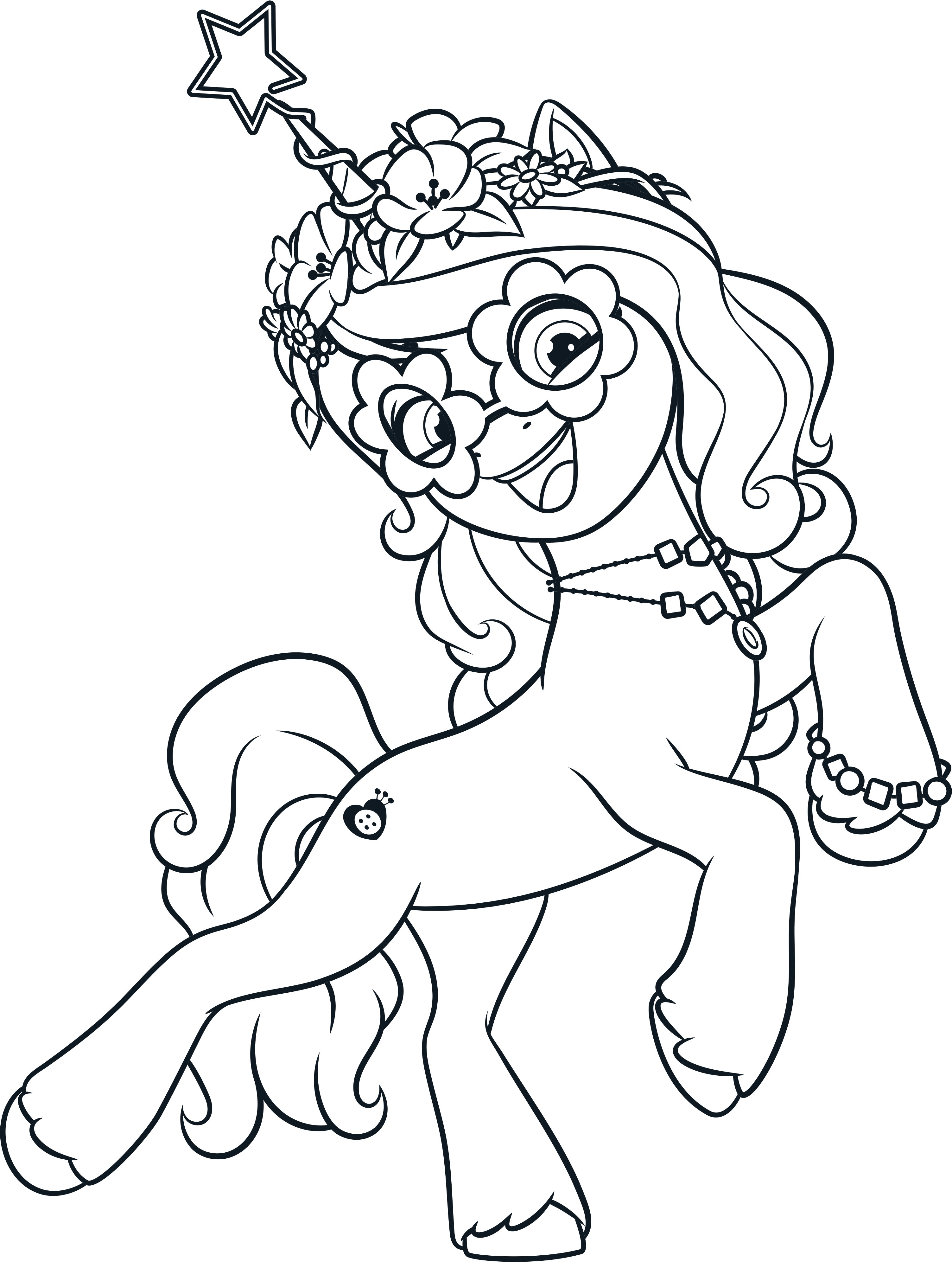 kids pony coloring pages