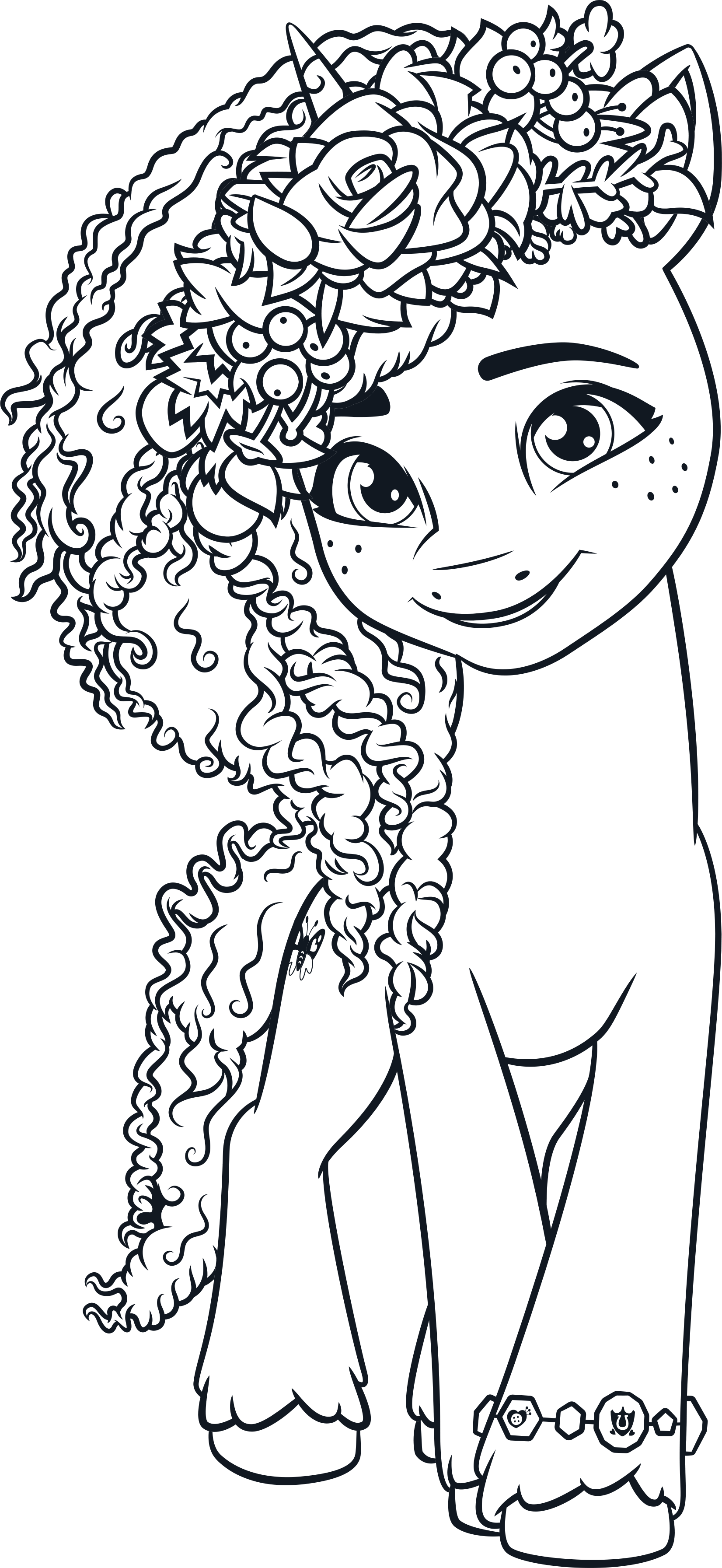 snow drop my little pony coloring pages