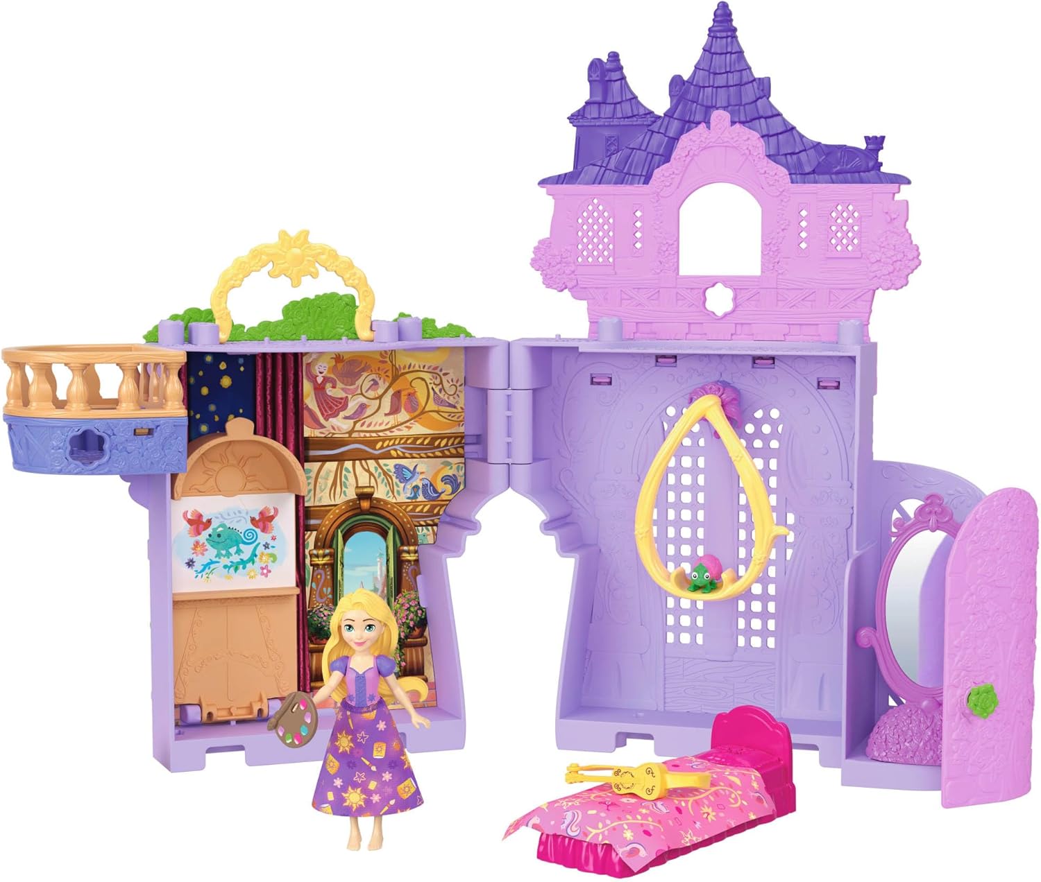 Mattel Disney Princess Rapunzel Tower Storytime Stackers Doll House ...