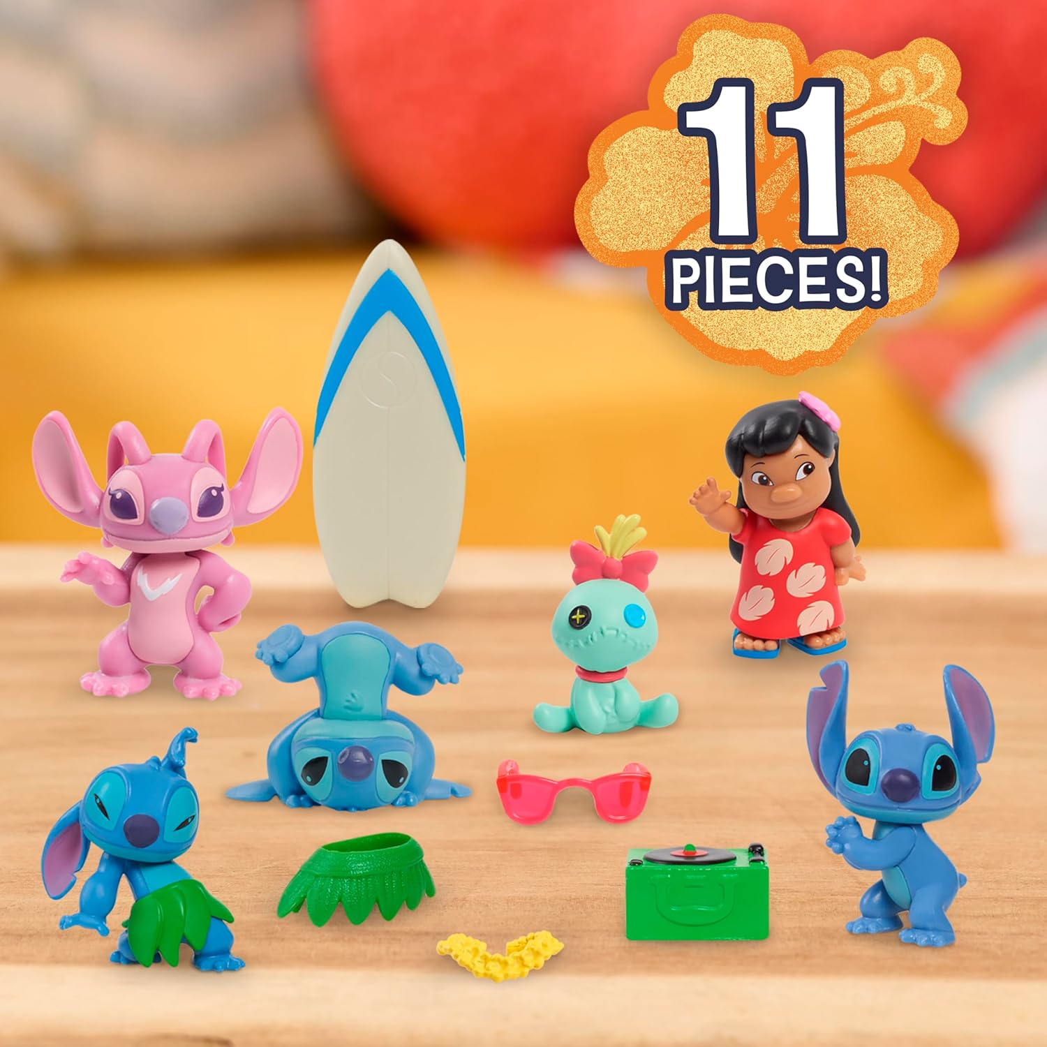 Just Play Disney Stitch Collectible Figure Set Ohana means family ...