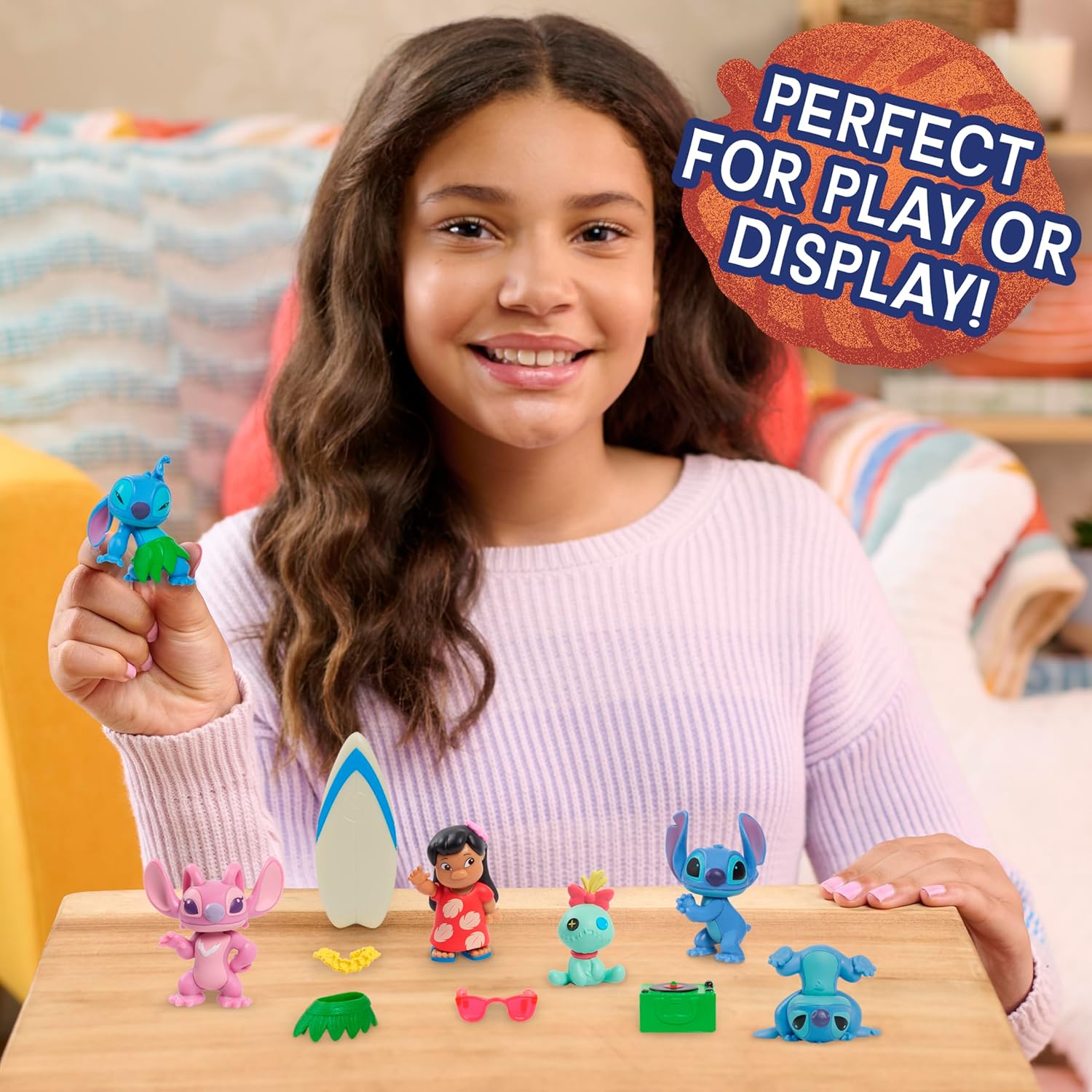 Just Play Disney Stitch Collectible Figure Set Ohana means family ...