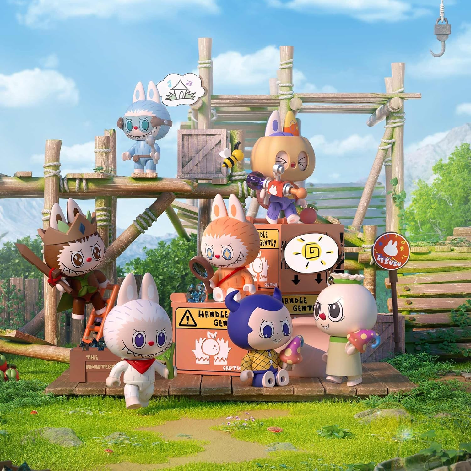 POP MART The Monsters Forest Secret Base Series Blocks for Labubu ...