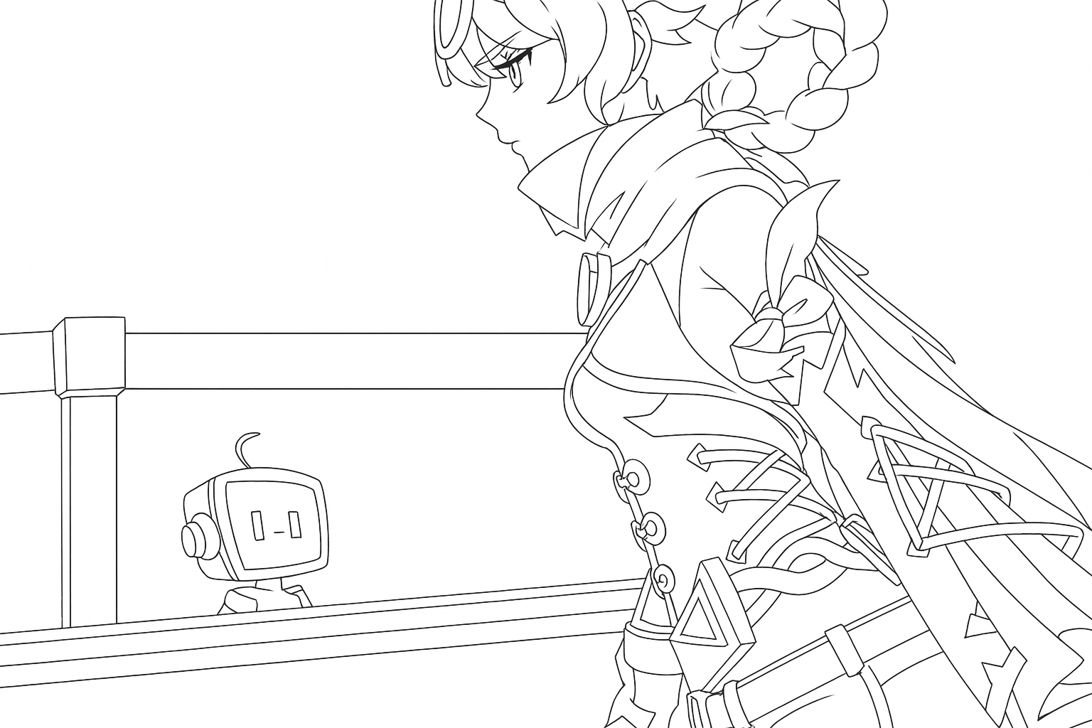 Genshin Impact Nod-Krai coloring pages: Nicole Reeyn, Aino, Varka ...