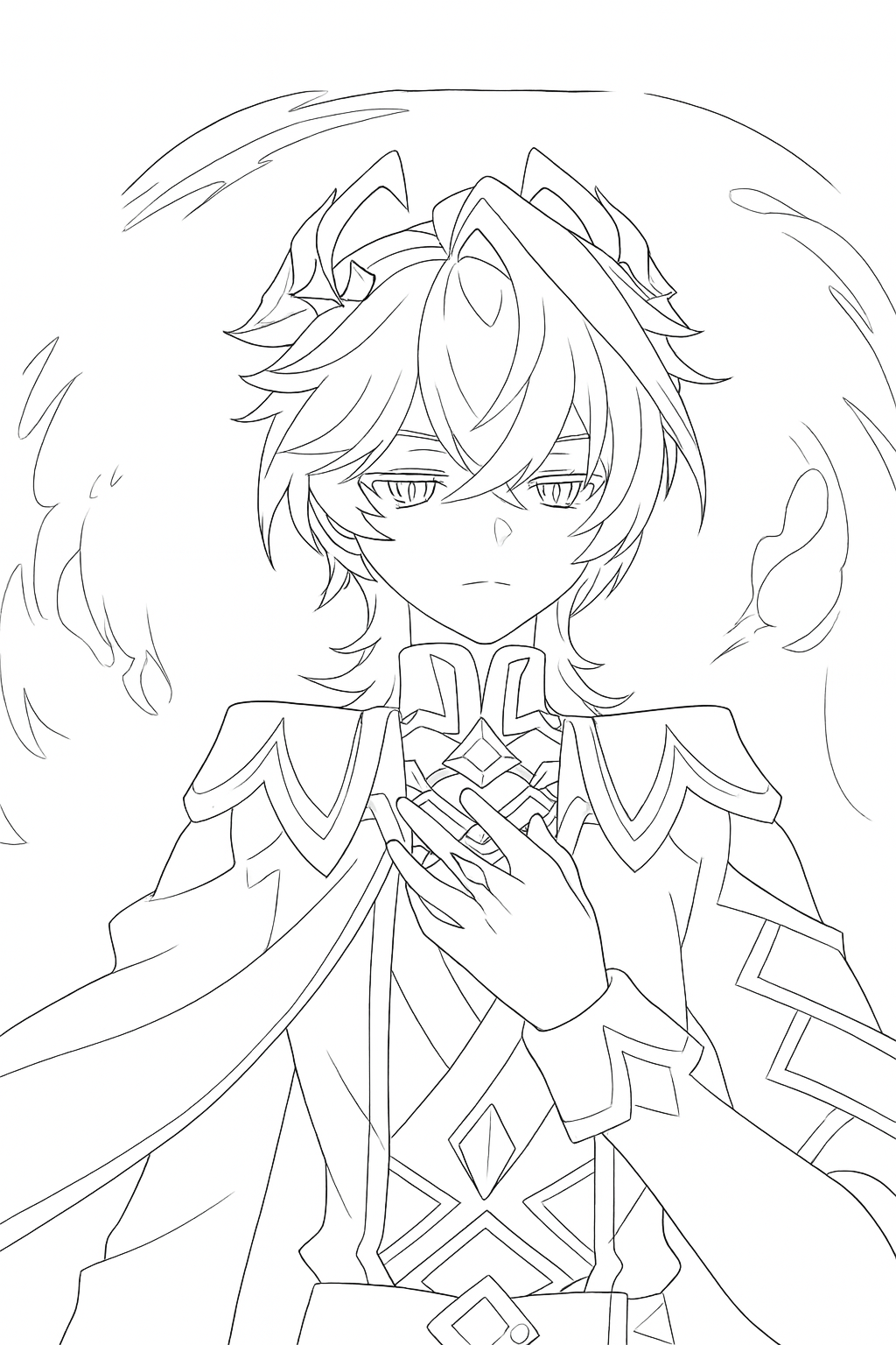 Genshin Impact Nod-Krai coloring pages: Nicole Reeyn, Aino, Varka ...