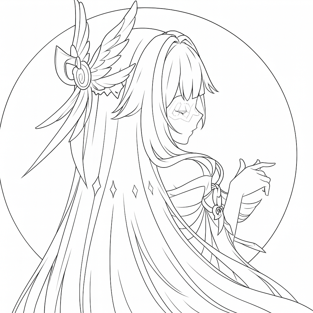 Genshin Impact Nod-Krai coloring pages: Nicole Reeyn, Aino, Varka ...