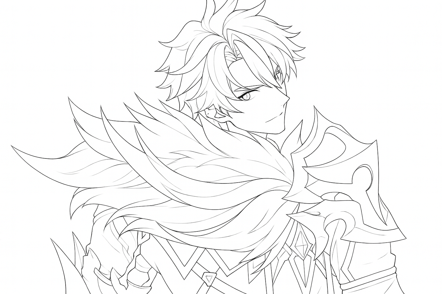 Genshin Impact Nod-Krai coloring pages: Nicole Reeyn, Aino, Varka ...