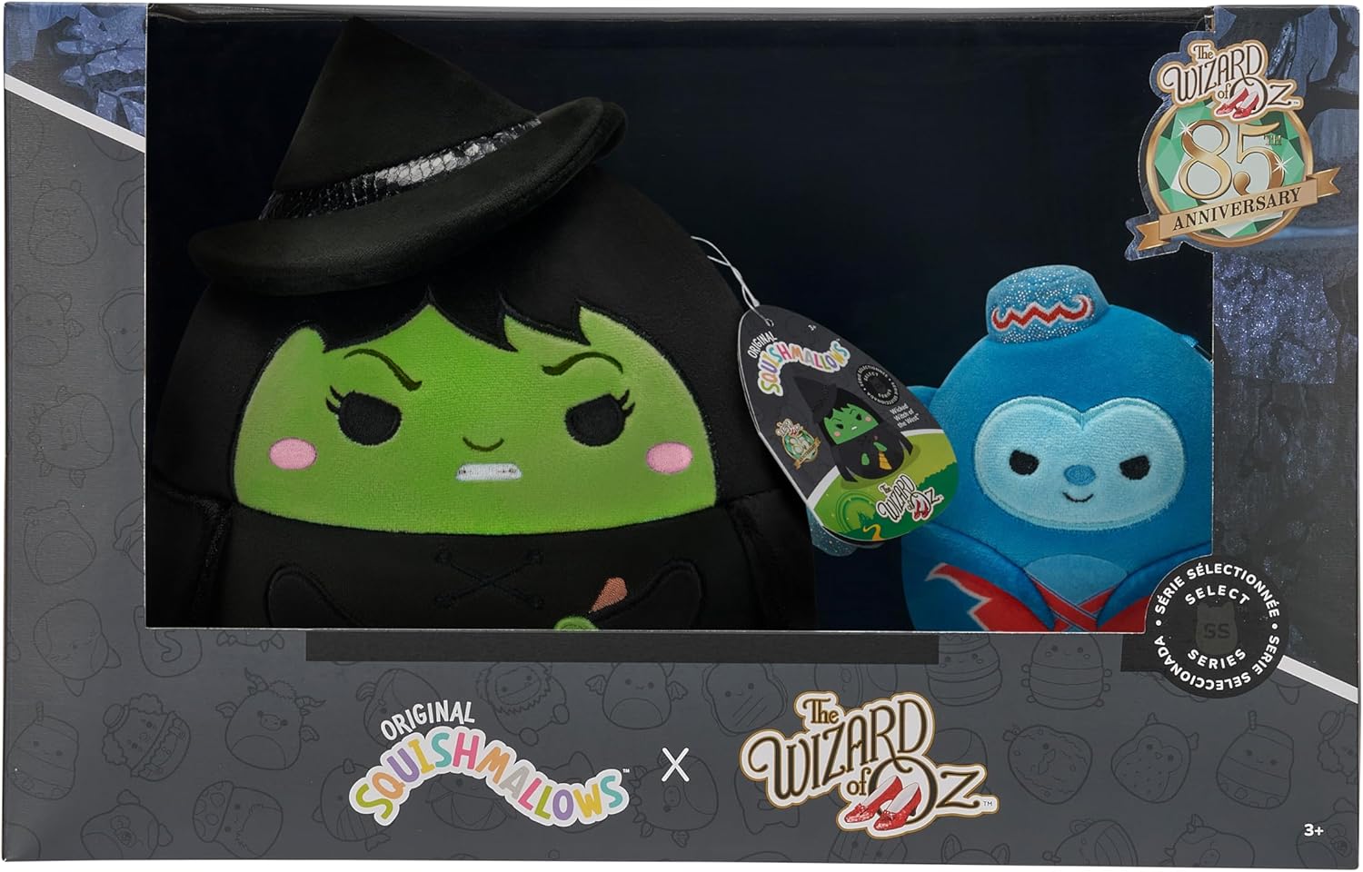 Squishmallows Original “The Wizard of Oz” 8in Wicked Witch + 4in Winged ...