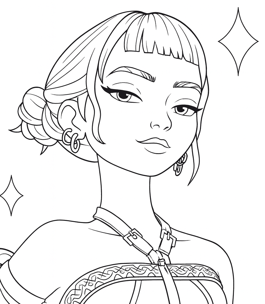 coloring pages cake pop demon hunters