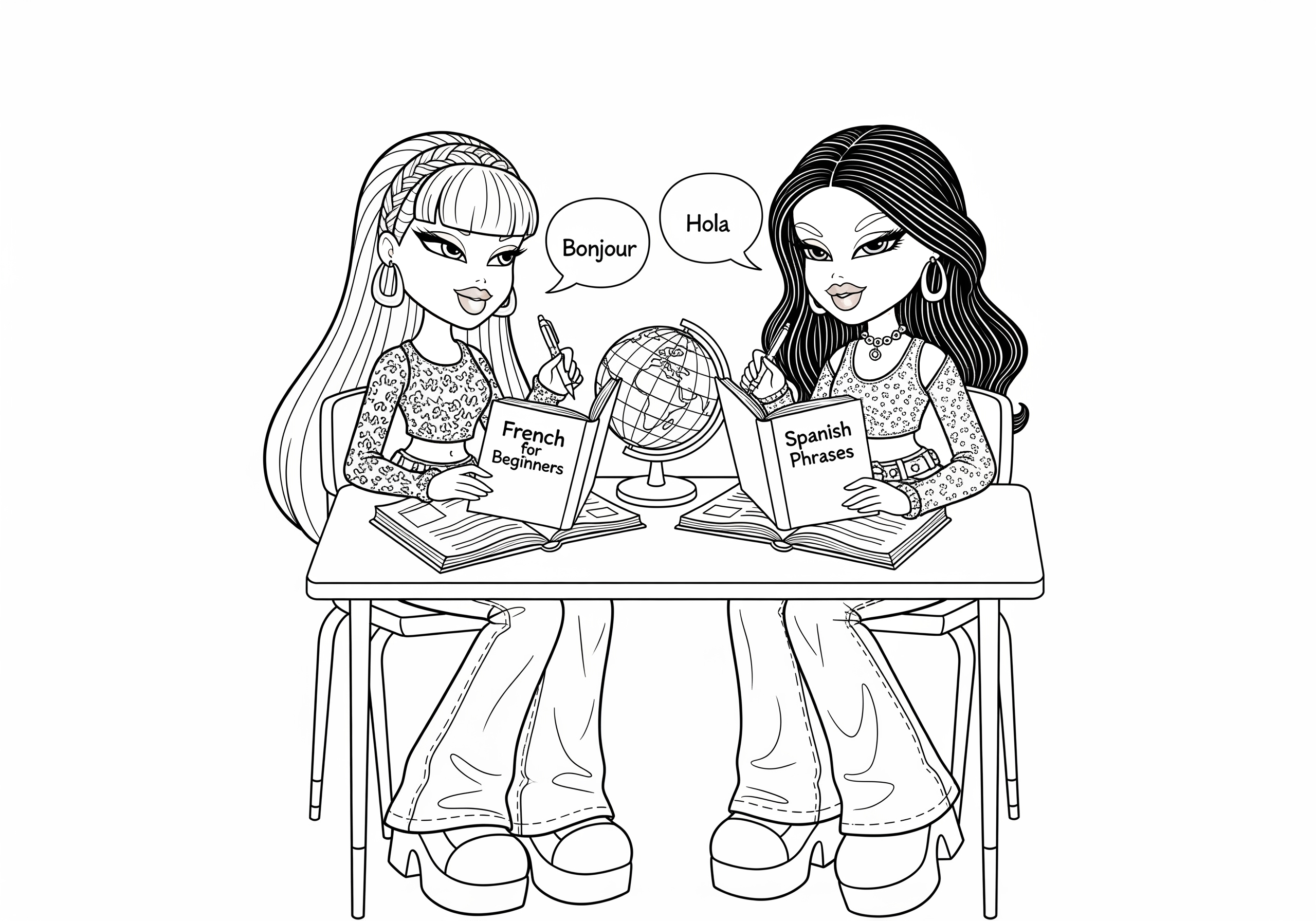 bratz doll coloring pages printable