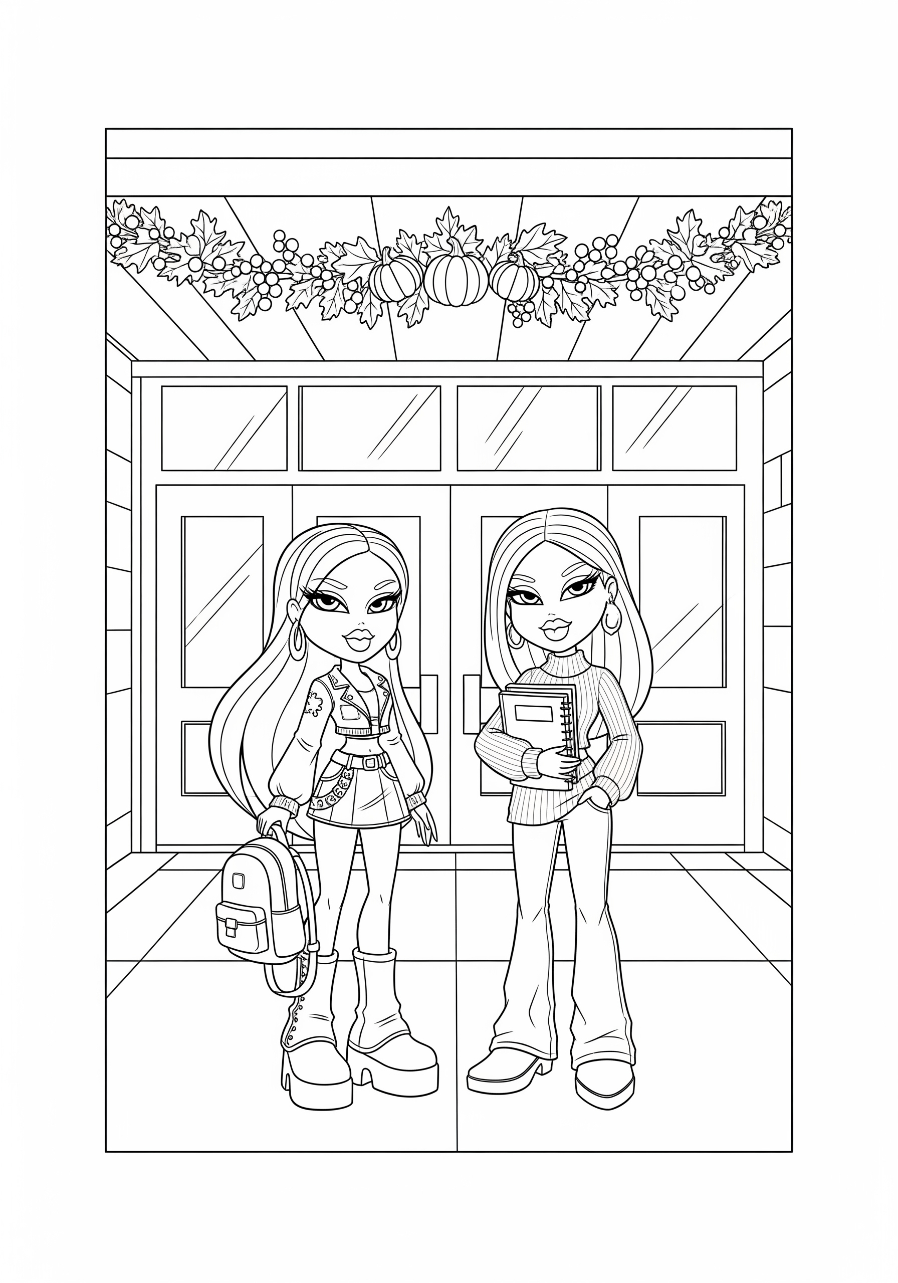 bratz valentines coloring pages