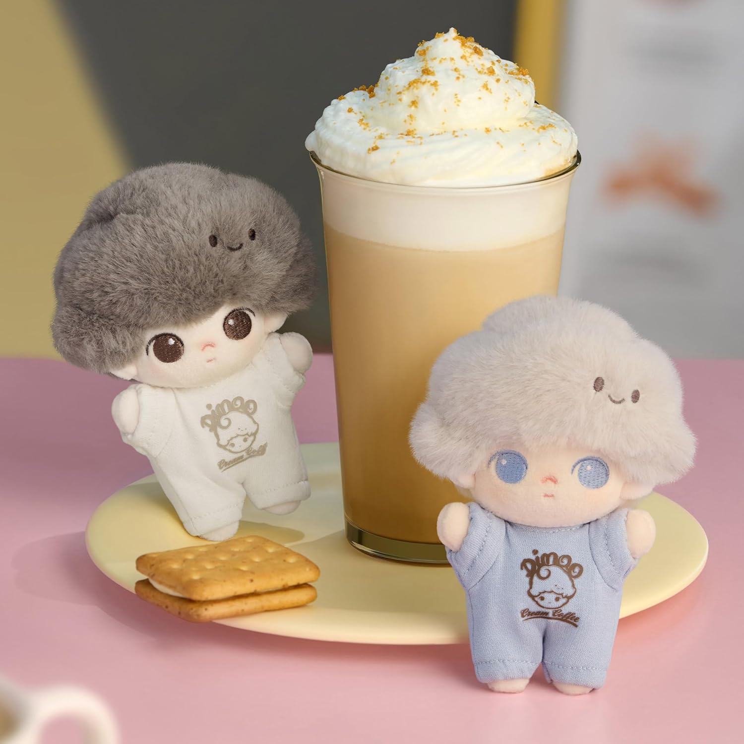 POP MART DIMOO Crush on Coffee Series-Soft-faced Plush Keychain ...