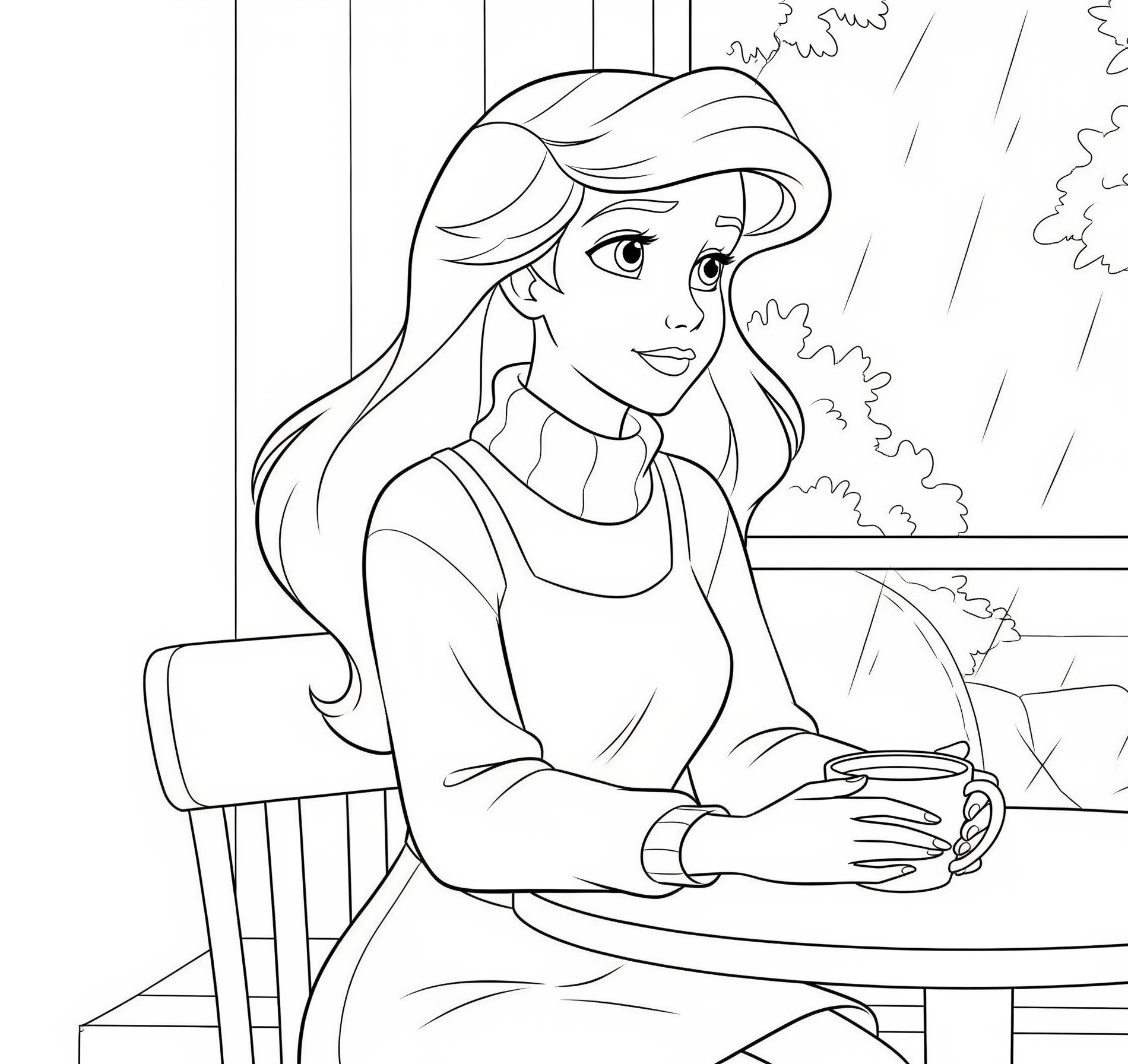 Ariel Fall Coloring Pages - YouLoveIt.com