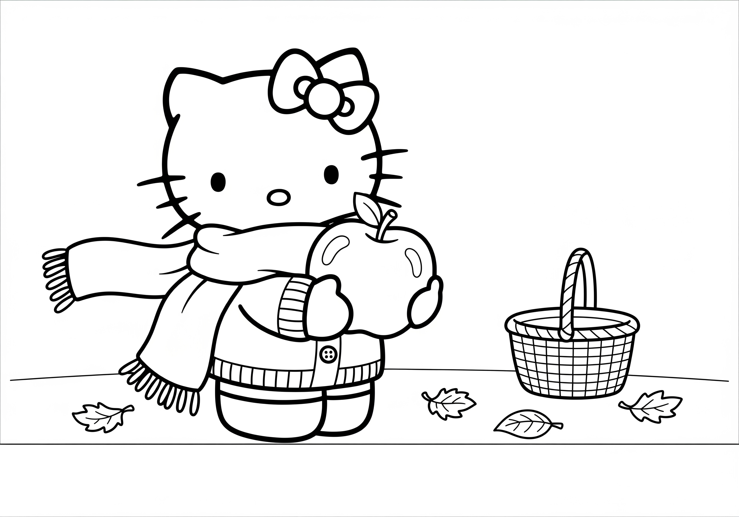 spooky hello kitty coloring pages