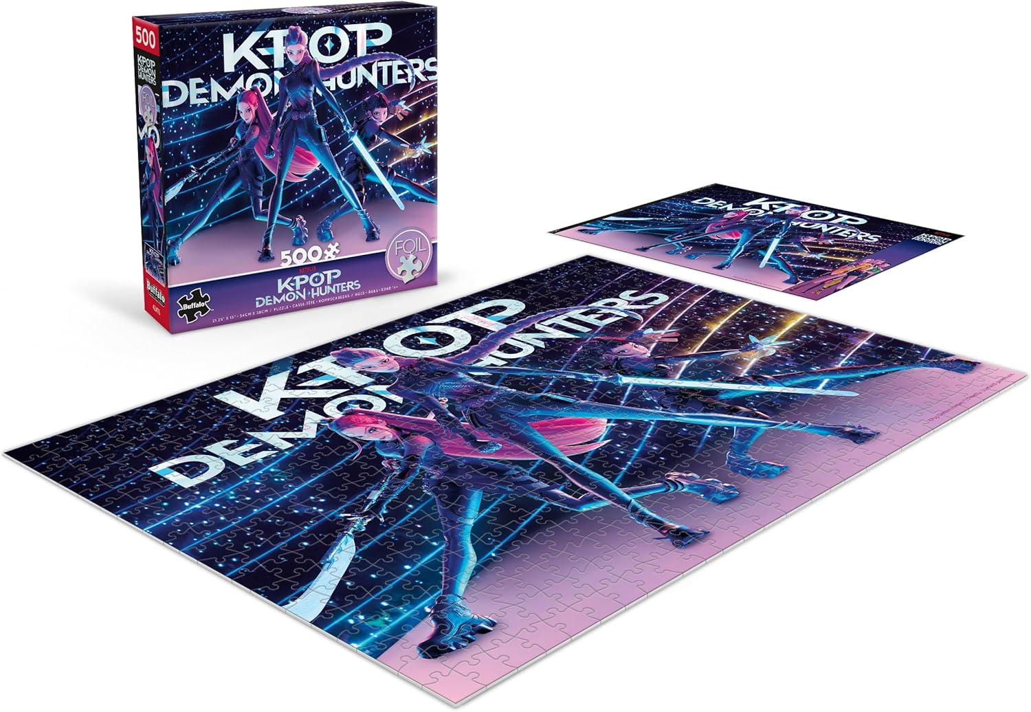 Kpop Demon Hunters Foil and regular Jigsaw Puzzles from Buffalo Games ...