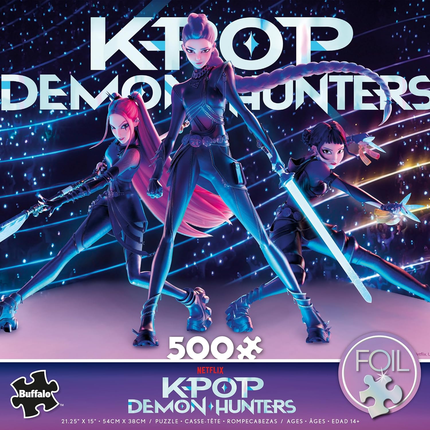 Kpop Demon Hunters Foil and regular Jigsaw Puzzles from Buffalo Games ...
