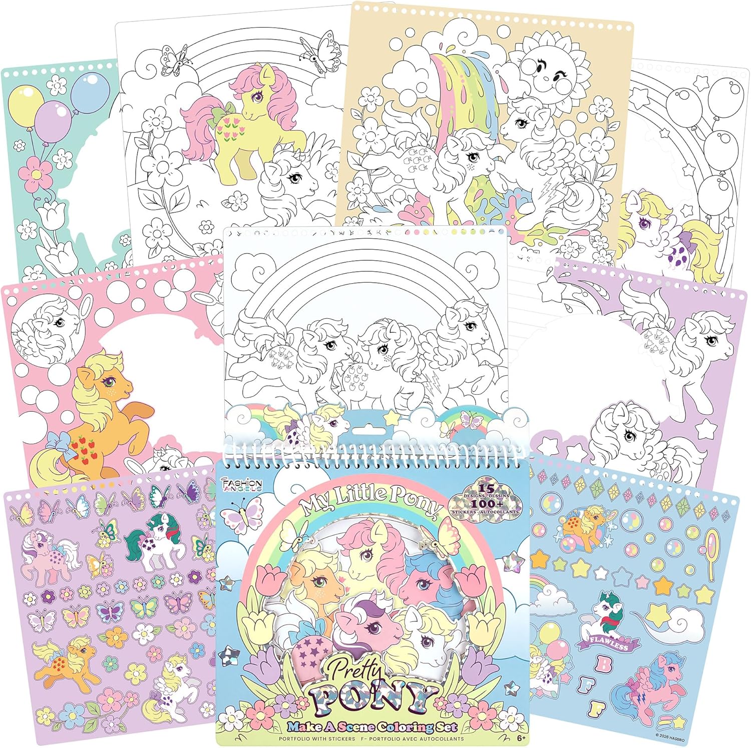 My Little Pony Pretty Pony Make a Scene coloring set with stickers ...