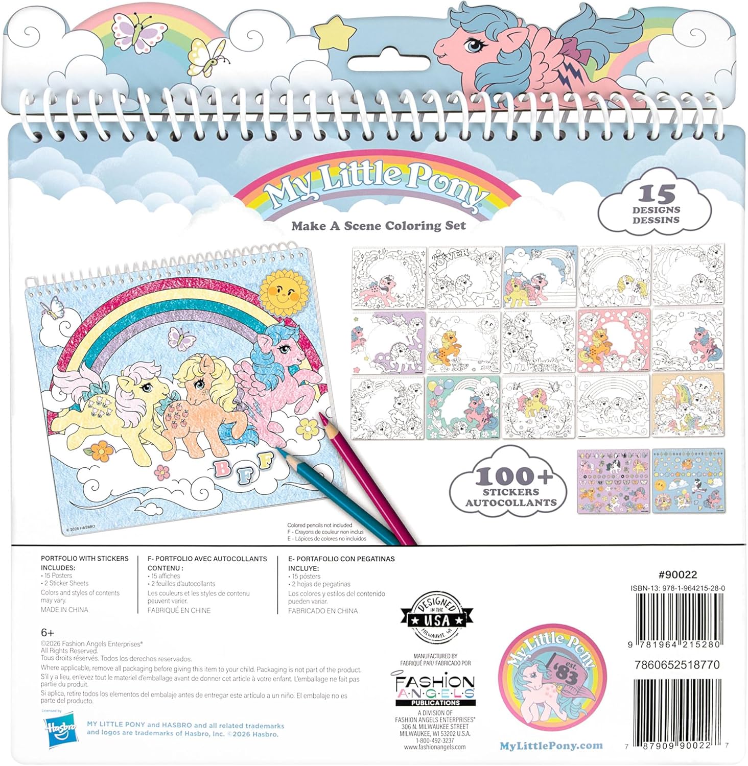 My Little Pony Pretty Pony Make a Scene coloring set with stickers ...