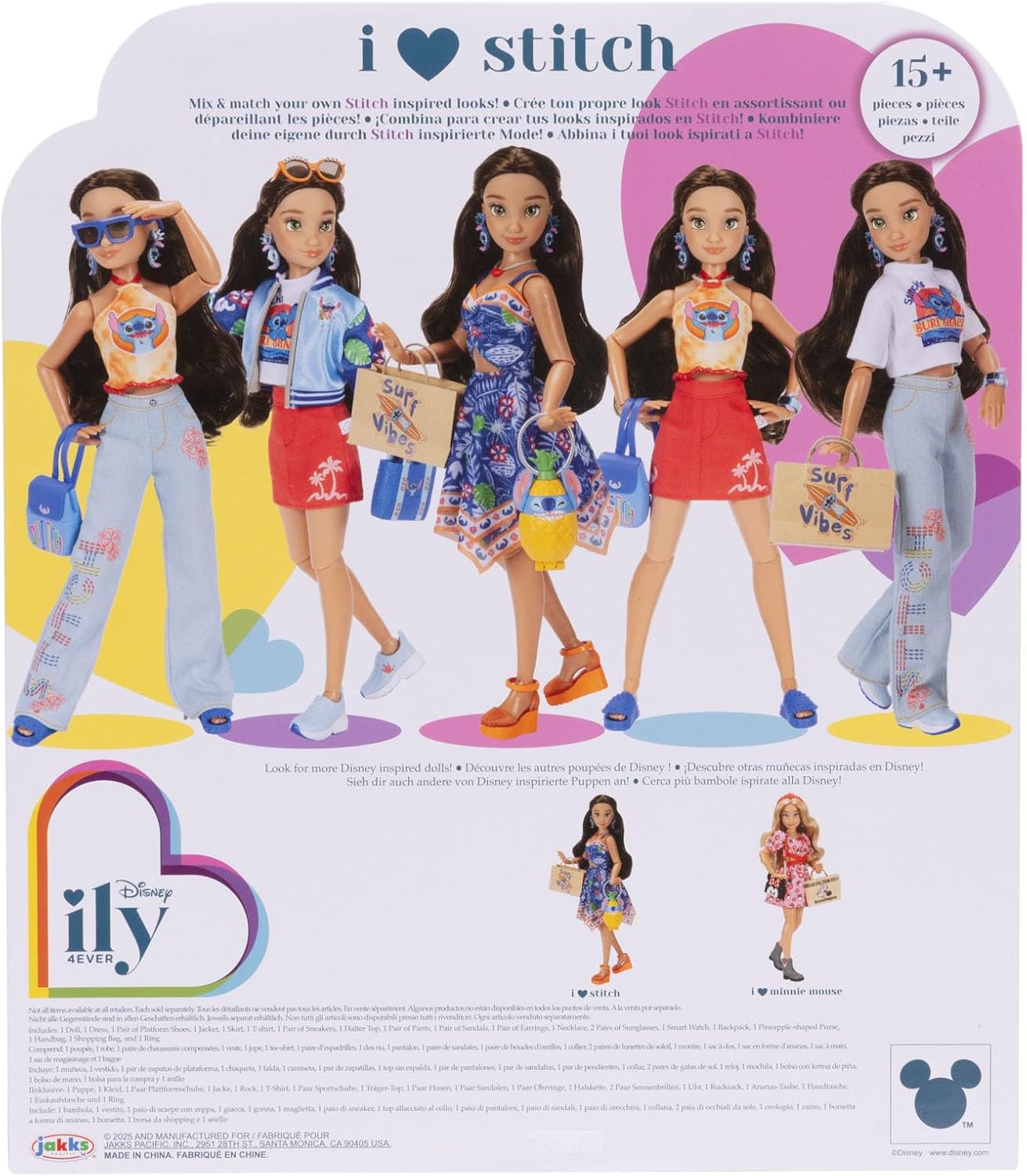 Disney ILY 4ever i love Stitch Multi-Outfit Closet Set doll - YouLoveIt.com